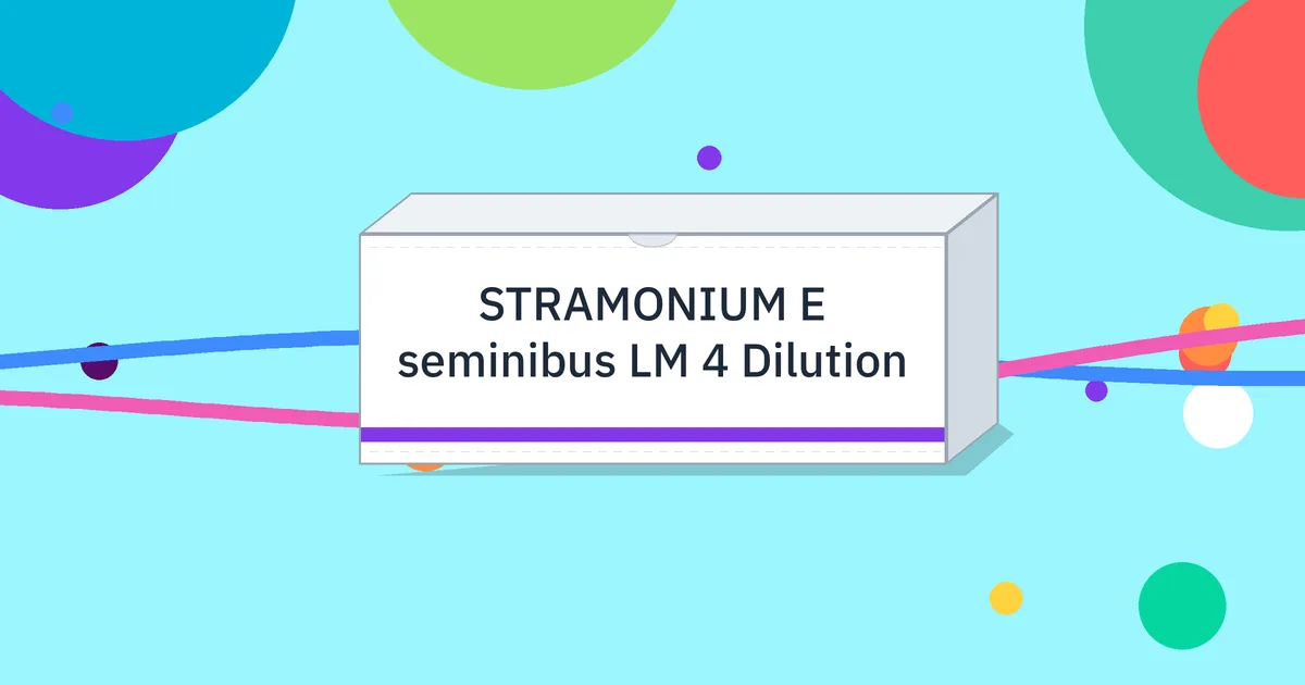 Symbolbild: Packung mit der Aufschrift STRAMONIUM E seminibus LM 4 Dilution (PZN 13202159) – Verfügbarkeit und Bezug in Apotheken in Frankfurt am Main
