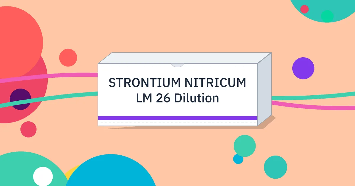 Symbolbild: Packung mit der Aufschrift STRONTIUM NITRICUM LM 26 Dilution (PZN 13204572) – Verfügbarkeit und Bezug in Apotheken in Frankfurt am Main