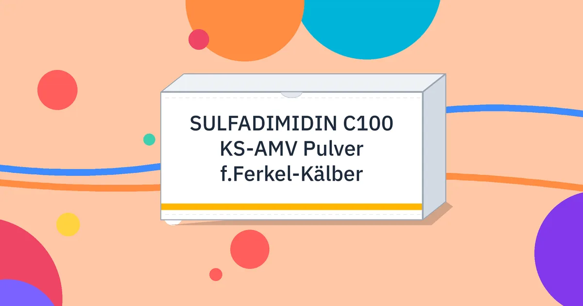 Symbolbild: Packung mit der Aufschrift SULFADIMIDIN C100 KS-AMV Pulver f.Ferkel-Kälber (PZN 00478807) – Verfügbarkeit und Bezug in Apotheken in Frankfurt am Main