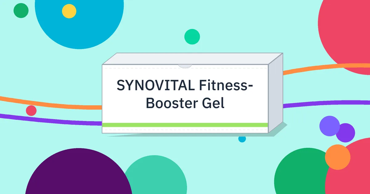 Symbolbild: Packung mit der Aufschrift SYNOVITAL Fitness-Booster Gel (PZN 14419837) – Verfügbarkeit und Bezug in Apotheken in Frankfurt am Main