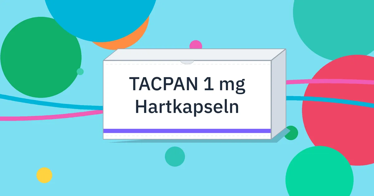 Symbolbild: Packung mit der Aufschrift TACPAN 1 mg Hartkapseln (PZN 08400466) – Verfügbarkeit und Bezug in Apotheken in Frankfurt am Main