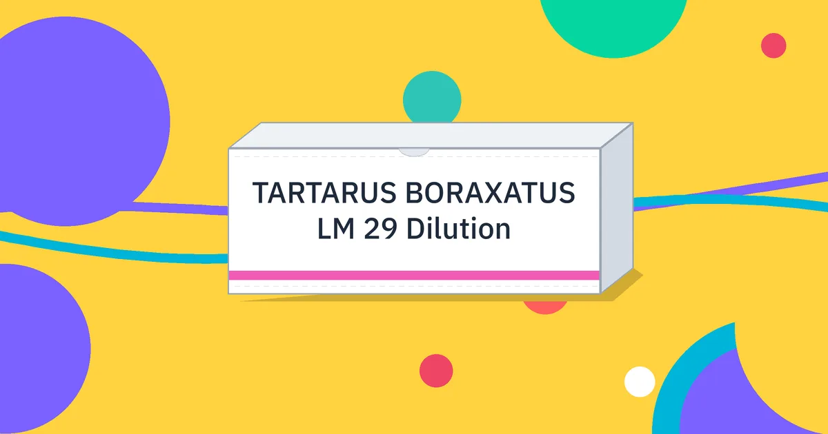 Symbolbild: Packung mit der Aufschrift TARTARUS BORAXATUS LM 29 Dilution (PZN 13214961) – Verfügbarkeit und Bezug in Apotheken in Frankfurt am Main