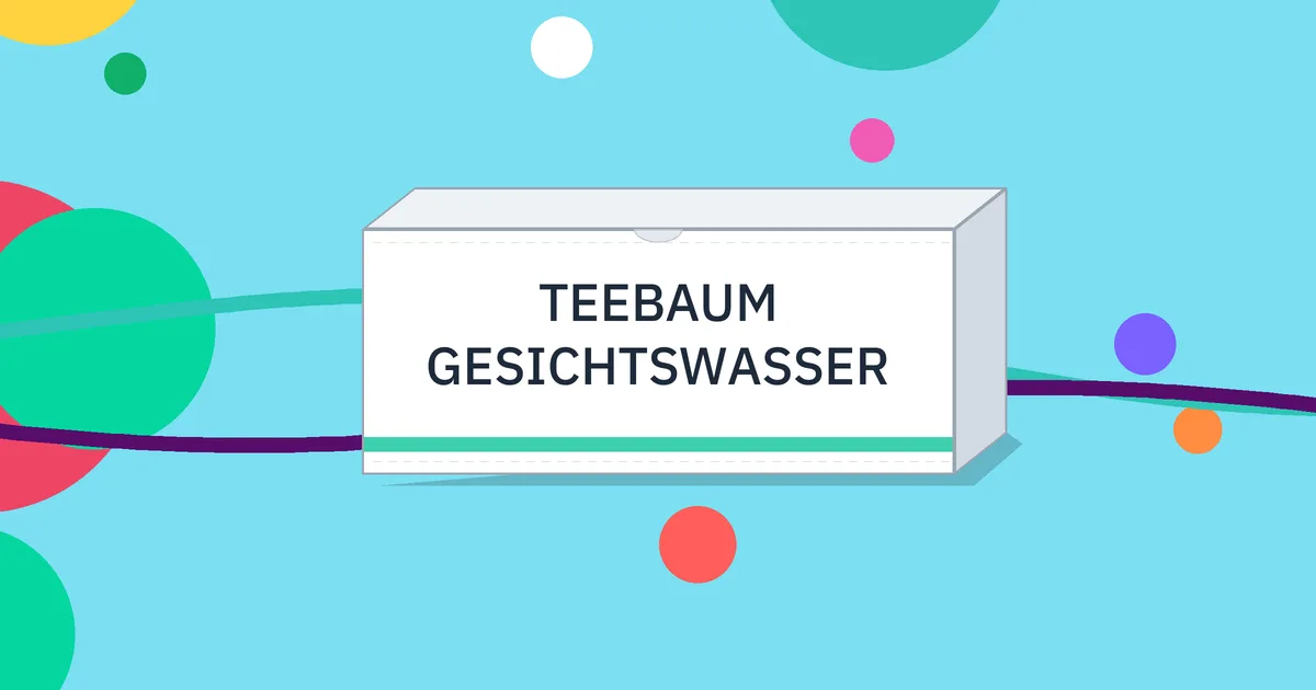 Symbolbild: Packung mit der Aufschrift TEEBAUM GESICHTSWASSER (PZN 07215838) – Verfügbarkeit und Bezug in Apotheken in Frankfurt am Main