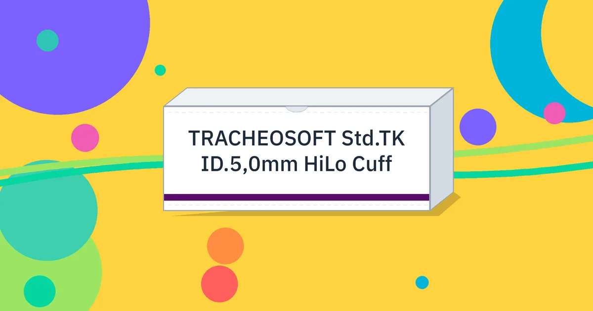 Symbolbild: Packung mit der Aufschrift TRACHEOSOFT Std.TK ID.5,0mm HiLo Cuff (PZN 04109722) – Verfügbarkeit und Bezug in Apotheken in Frankfurt am Main