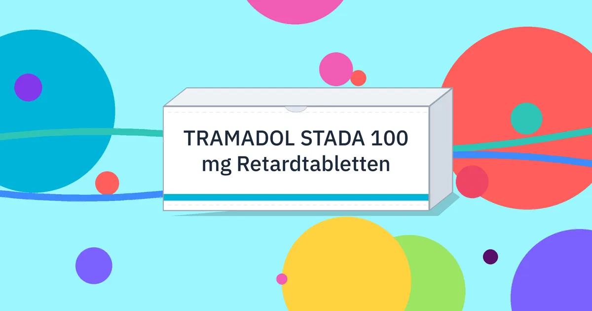 Symbolbild: Packung mit der Aufschrift TRAMADOL STADA 100 mg Retardtabletten (PZN 02186463) – Verfügbarkeit und Bezug in Apotheken in Frankfurt am Main