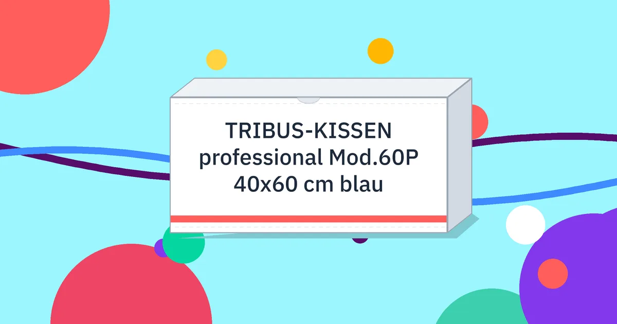 Symbolbild: Packung mit der Aufschrift TRIBUS-KISSEN professional Mod.60P 40x60 cm blau (PZN 13651006) – Verfügbarkeit und Bezug in Apotheken in Frankfurt am Main