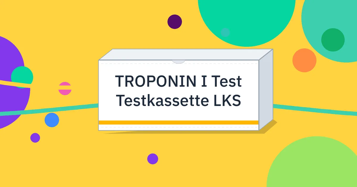 Symbolbild: Packung mit der Aufschrift TROPONIN I Test Testkassette LKS (PZN 11161640) – Verfügbarkeit und Bezug in Apotheken in Frankfurt am Main