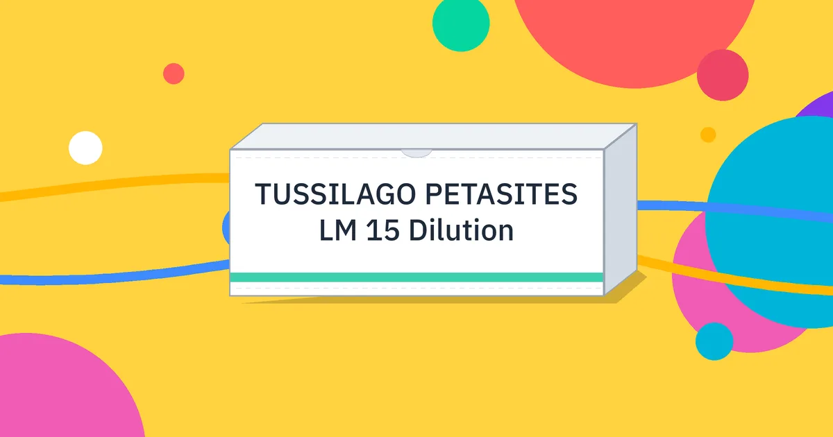Symbolbild: Packung mit der Aufschrift TUSSILAGO PETASITES LM 15 Dilution (PZN 13254357) – Verfügbarkeit und Bezug in Apotheken in Frankfurt am Main