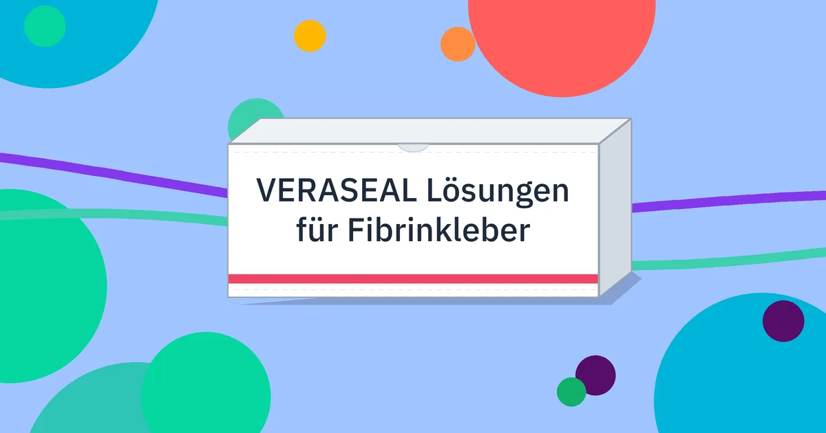 Symbolbild: Packung mit der Aufschrift VERASEAL Lösungen für Fibrinkleber (PZN 16528387) – Verfügbarkeit und Bezug in Apotheken in Frankfurt am Main
