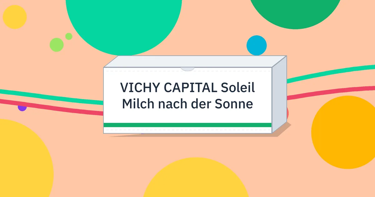 Symbolbild: Packung mit der Aufschrift VICHY CAPITAL Soleil Milch nach der Sonne (PZN 08801768) – Verfügbarkeit und Bezug in Apotheken in Frankfurt am Main