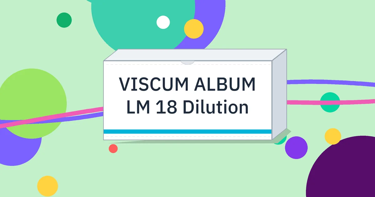 Symbolbild: Packung mit der Aufschrift VISCUM ALBUM LM 18 Dilution (PZN 03502943) – Verfügbarkeit und Bezug in Apotheken in Frankfurt am Main