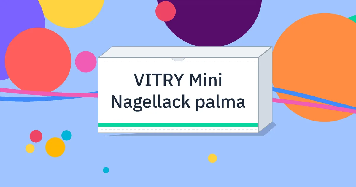 Symbolbild: Packung mit der Aufschrift VITRY Mini Nagellack palma (PZN 16583185) – Verfügbarkeit und Bezug in Apotheken in Frankfurt am Main
