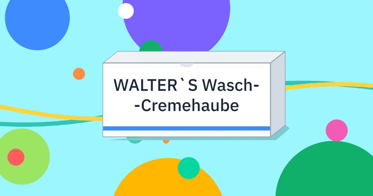 Symbolbild: Packung mit der Aufschrift WALTER`S Wasch--Cremehaube (PZN 01839584) – Verfügbarkeit und Bezug in Apotheken in Frankfurt am Main