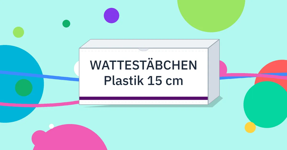 Symbolbild: Packung mit der Aufschrift WATTESTÄBCHEN Plastik 15 cm (PZN 06916533) – Verfügbarkeit und Bezug in Apotheken in Frankfurt am Main