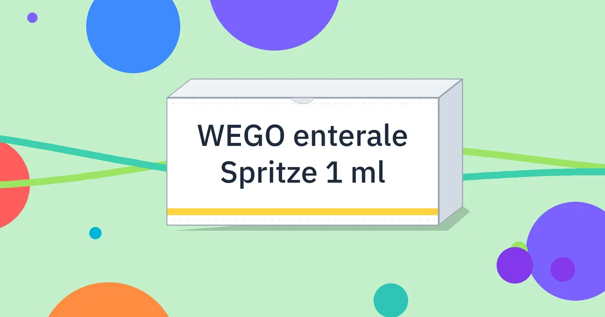 Symbolbild: Packung mit der Aufschrift WEGO enterale Spritze 1 ml (PZN 19632613) – Verfügbarkeit und Bezug in Apotheken in Frankfurt am Main