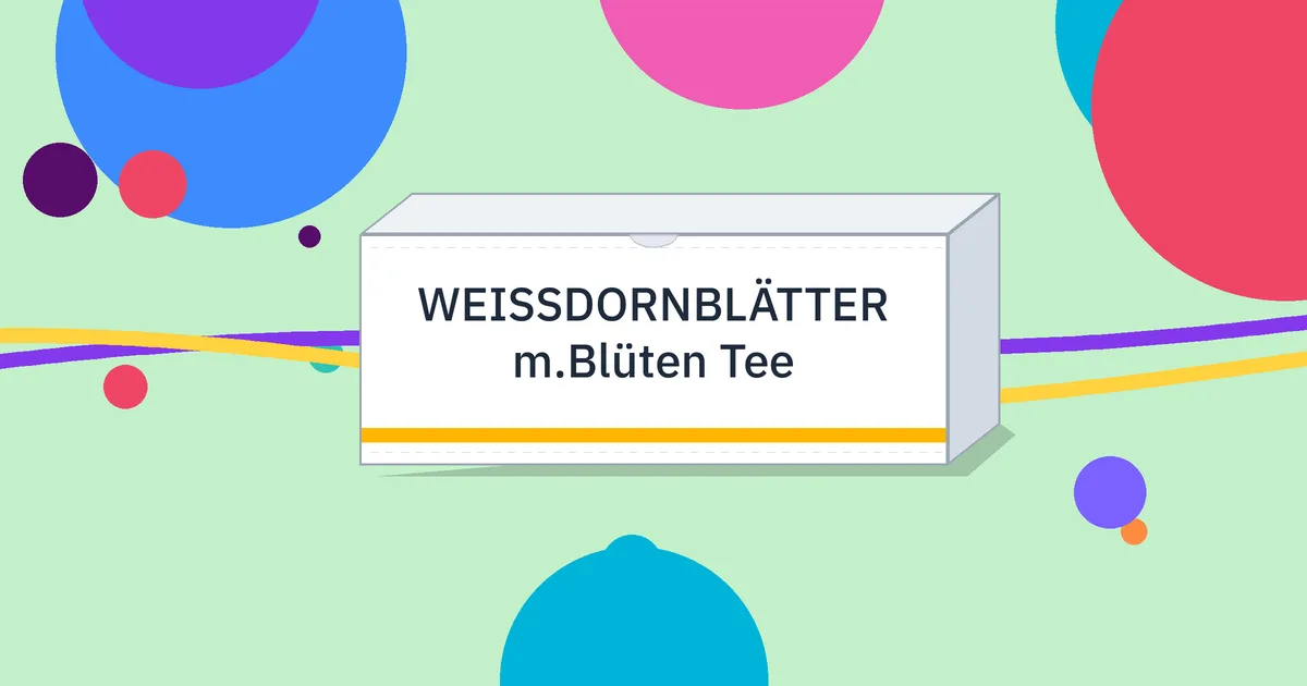 Symbolbild: Packung mit der Aufschrift WEISSDORNBLÄTTER m.Blüten Tee (PZN 19746156) – Verfügbarkeit und Bezug in Apotheken in Frankfurt am Main