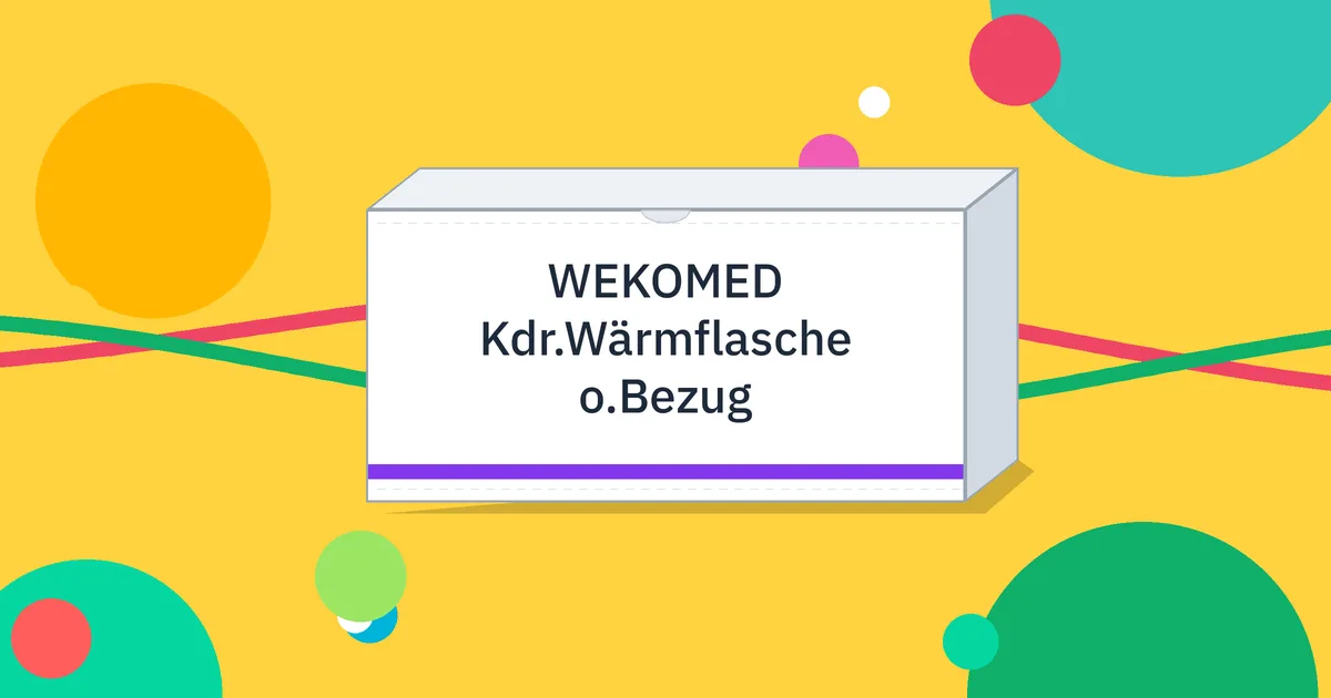 Symbolbild: Packung mit der Aufschrift WEKOMED Kdr.Wärmflasche o.Bezug (PZN 04921524) – Verfügbarkeit und Bezug in Apotheken in Frankfurt am Main