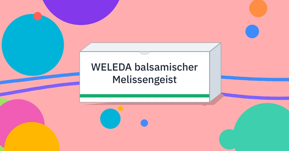 Symbolbild: Packung mit der Aufschrift WELEDA balsamischer Melissengeist (PZN 01441798) – Verfügbarkeit und Bezug in Apotheken in Frankfurt am Main