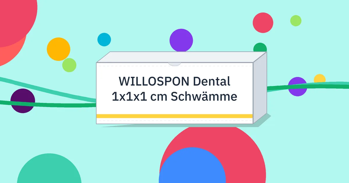 Symbolbild: Packung mit der Aufschrift WILLOSPON Dental 1x1x1 cm Schwämme (PZN 10763176) – Verfügbarkeit und Bezug in Apotheken in Frankfurt am Main