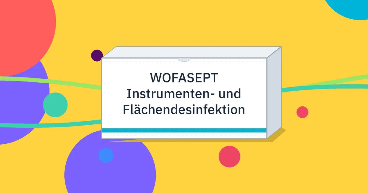 Symbolbild: Packung mit der Aufschrift WOFASEPT Instrumenten- und Flächendesinfektion (PZN 04669119) – Verfügbarkeit und Bezug in Apotheken in Frankfurt am Main