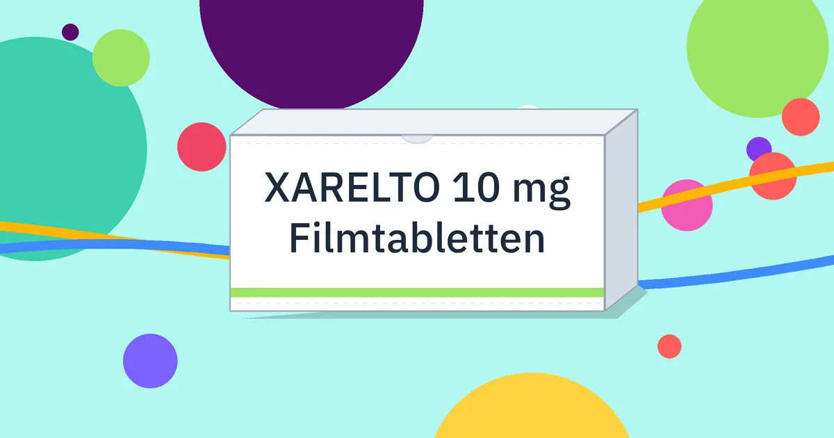 Symbolbild: Packung mit der Aufschrift XARELTO 10 mg Filmtabletten (PZN 07610606) – Verfügbarkeit und Bezug in Apotheken in Frankfurt am Main