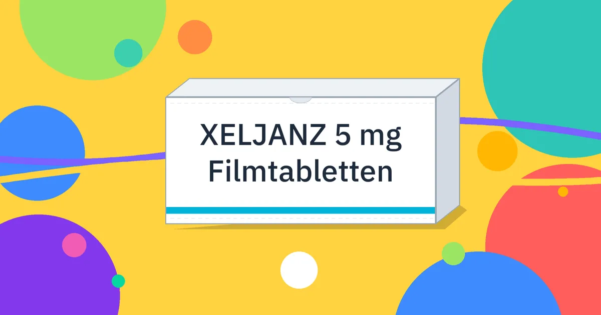 Symbolbild: Packung mit der Aufschrift XELJANZ 5 mg Filmtabletten (PZN 14053626) – Verfügbarkeit und Bezug in Apotheken in Frankfurt am Main