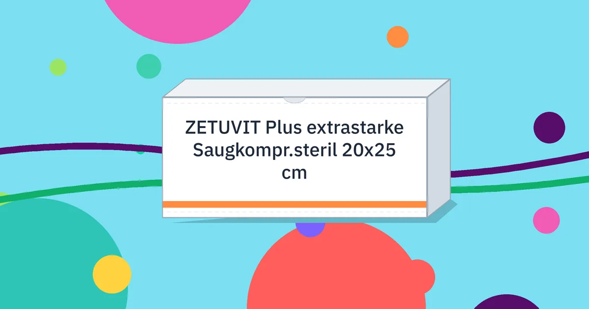 Symbolbild: Packung mit der Aufschrift ZETUVIT Plus extrastarke Saugkompr.steril 20x25 cm (PZN 19704703) – Verfügbarkeit und Bezug in Apotheken in Frankfurt am Main