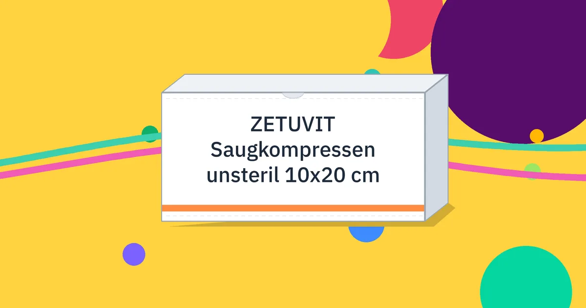 Symbolbild: Packung mit der Aufschrift ZETUVIT Saugkompressen unsteril 10x20 cm (PZN 18228643) – Verfügbarkeit und Bezug in Apotheken in Frankfurt am Main