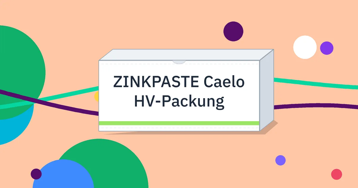 Symbolbild: Packung mit der Aufschrift ZINKPASTE Caelo HV-Packung (PZN 09234538) – Verfügbarkeit und Bezug in Apotheken in Frankfurt am Main