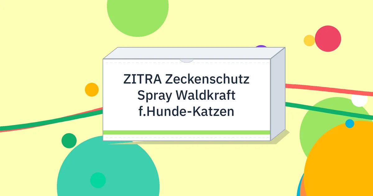 Symbolbild: Packung mit der Aufschrift ZITRA Zeckenschutz Spray Waldkraft f.Hunde-Katzen (PZN 20637337) – Verfügbarkeit und Bezug in Apotheken in Frankfurt am Main