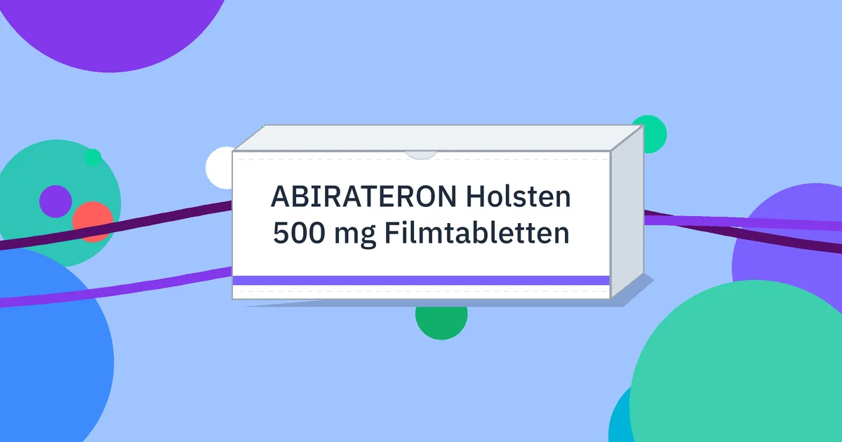Symbolbild: Packung mit der Aufschrift ABIRATERON Holsten 500 mg Filmtabletten (PZN 19400162) – Verfügbarkeit und Bezug in Apotheken in Frankfurt am Main