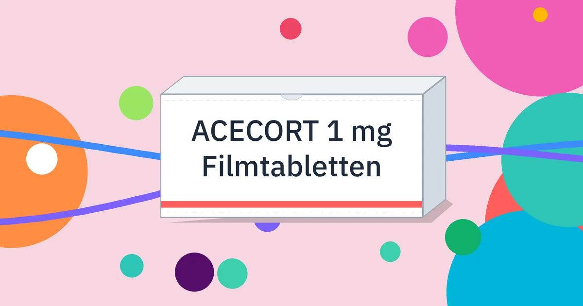 Symbolbild: Packung mit der Aufschrift ACECORT 1 mg Filmtabletten (PZN 18398084) – Verfügbarkeit und Bezug in Apotheken in Frankfurt am Main