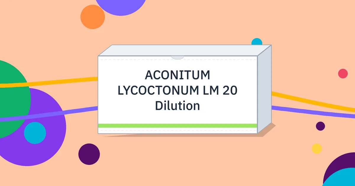Symbolbild: Packung mit der Aufschrift ACONITUM LYCOCTONUM LM 20 Dilution (PZN 13291795) – Verfügbarkeit und Bezug in Apotheken in Frankfurt am Main