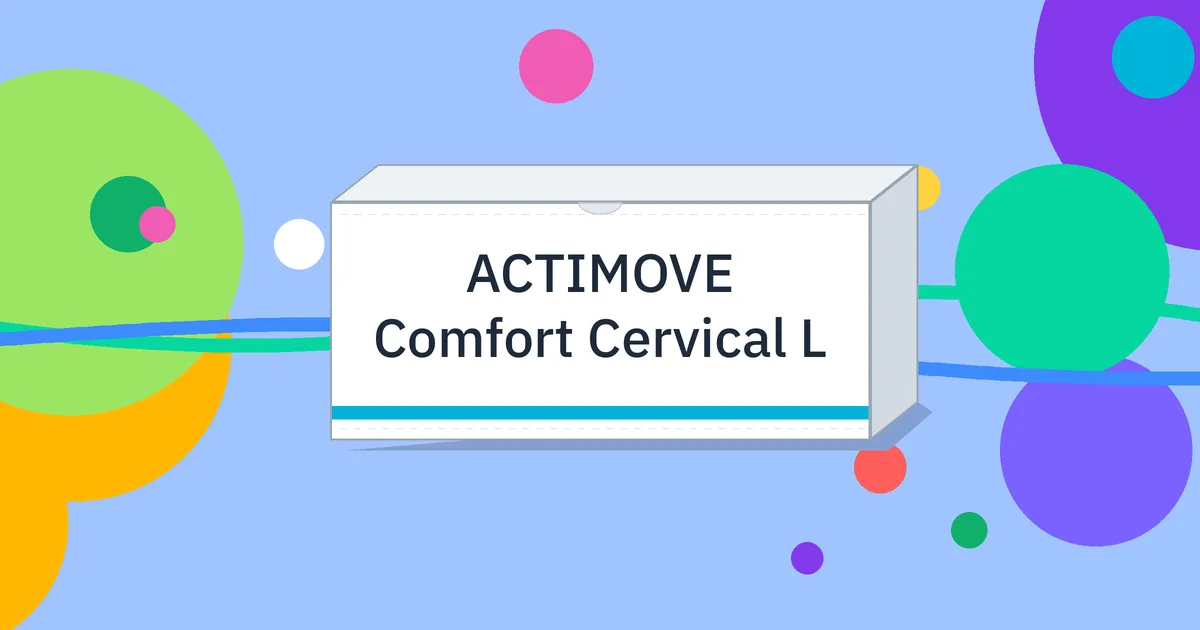Symbolbild: Packung mit der Aufschrift ACTIMOVE Comfort Cervical L (PZN 04836043) – Verfügbarkeit und Bezug in Apotheken in Frankfurt am Main
