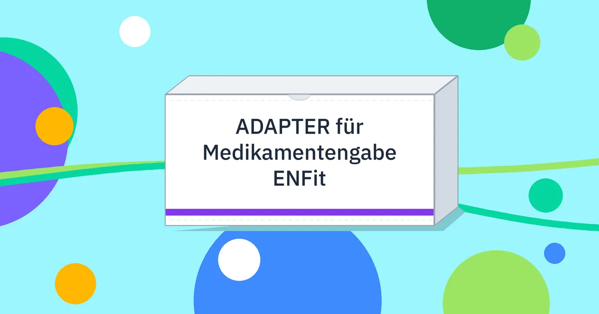 Symbolbild: Packung mit der Aufschrift ADAPTER für Medikamentengabe ENFit (PZN 17619531) – Verfügbarkeit und Bezug in Apotheken in Frankfurt am Main