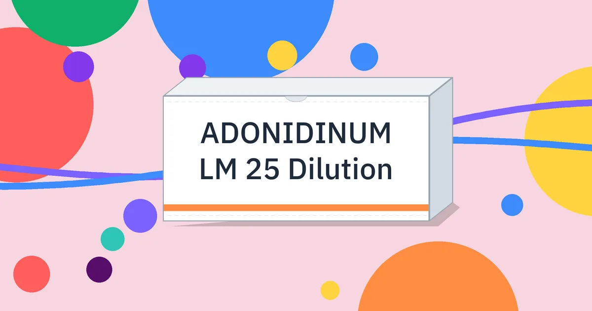 Symbolbild: Packung mit der Aufschrift ADONIDINUM LM 25 Dilution (PZN 13297668) – Verfügbarkeit und Bezug in Apotheken in Frankfurt am Main