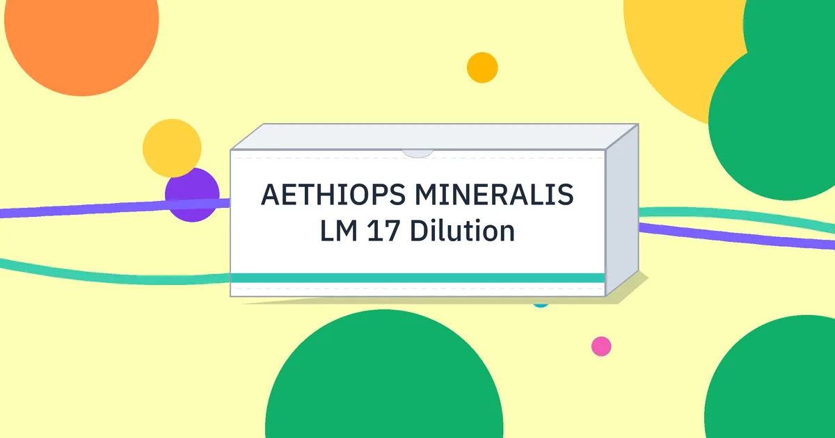 Symbolbild: Packung mit der Aufschrift AETHIOPS MINERALIS LM 17 Dilution (PZN 13302079) – Verfügbarkeit und Bezug in Apotheken in Frankfurt am Main
