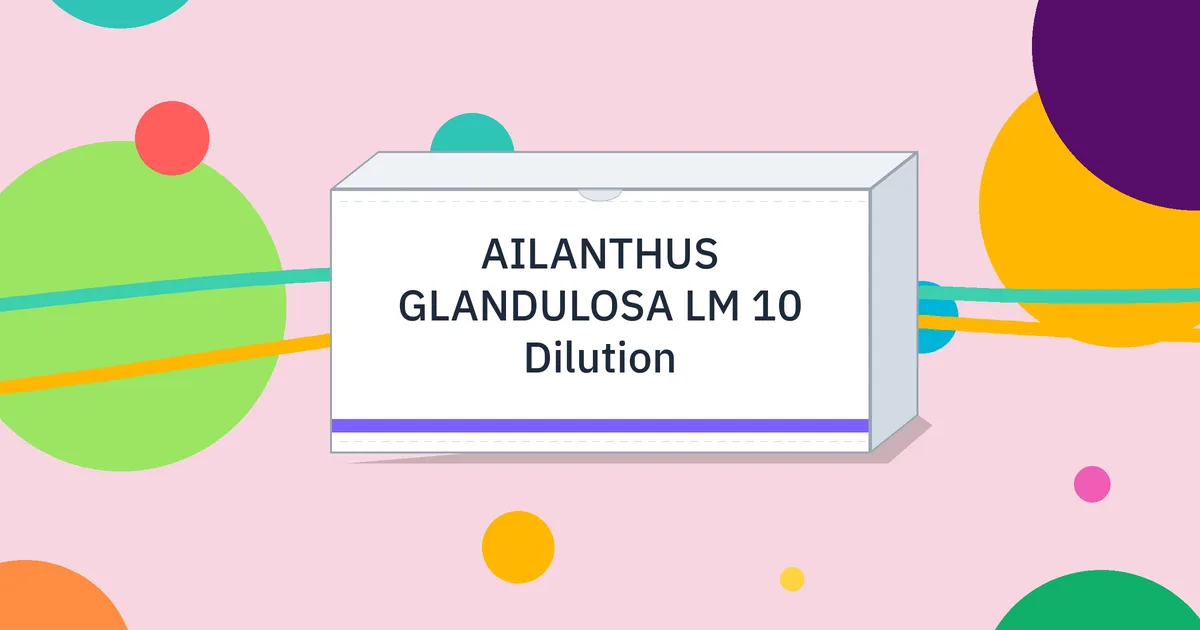 Symbolbild: Packung mit der Aufschrift AILANTHUS GLANDULOSA LM 10 Dilution (PZN 13307817) – Verfügbarkeit und Bezug in Apotheken in Frankfurt am Main