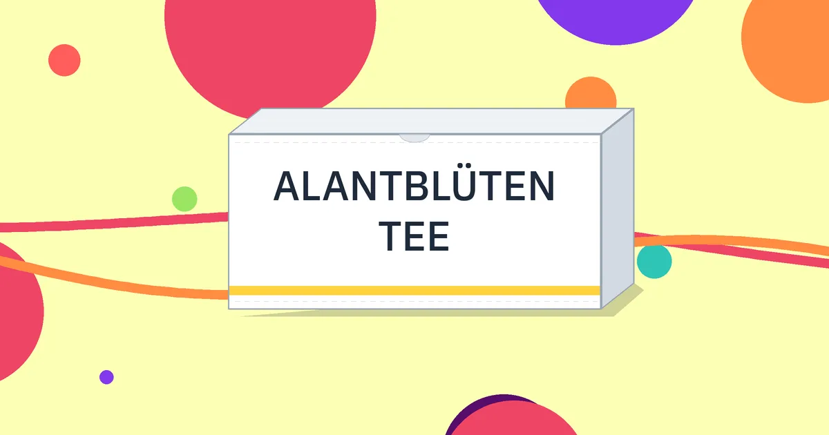 Symbolbild: Packung mit der Aufschrift ALANTBLÜTEN TEE (PZN 18155039) – Verfügbarkeit und Bezug in Apotheken in Frankfurt am Main