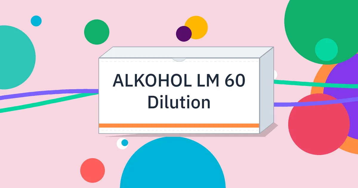 Symbolbild: Packung mit der Aufschrift ALKOHOL LM 60 Dilution (PZN 13311351) – Verfügbarkeit und Bezug in Apotheken in Frankfurt am Main