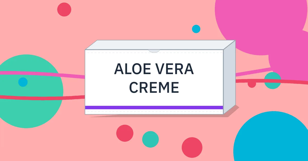 Symbolbild: Packung mit der Aufschrift ALOE VERA CREME (PZN 11887443) – Verfügbarkeit und Bezug in Apotheken in Frankfurt am Main