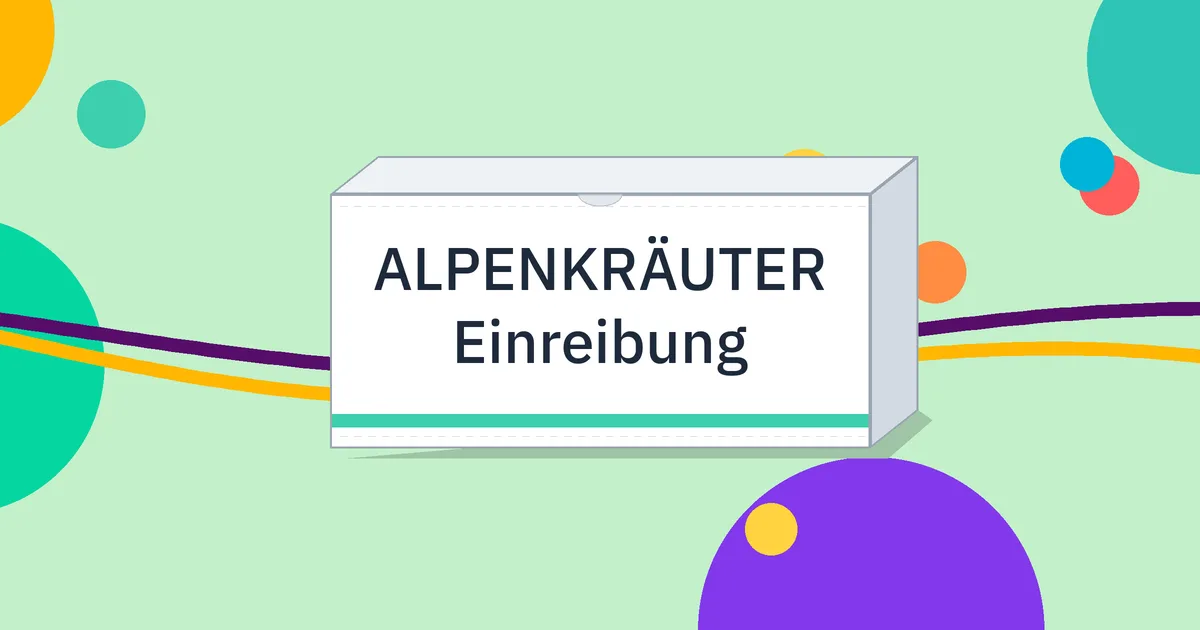 Symbolbild: Packung mit der Aufschrift ALPENKRÄUTER Einreibung (PZN 03212903) – Verfügbarkeit und Bezug in Apotheken in Frankfurt am Main