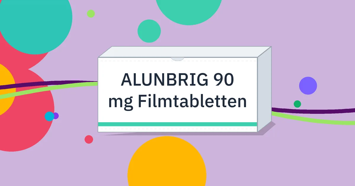 Symbolbild: Packung mit der Aufschrift ALUNBRIG 90 mg Filmtabletten (PZN 15232058) – Verfügbarkeit und Bezug in Apotheken in Frankfurt am Main