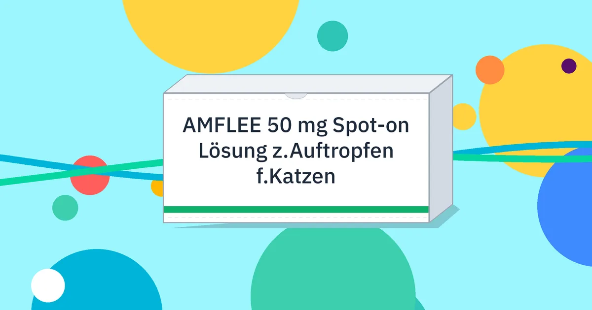 Symbolbild: Packung mit der Aufschrift AMFLEE 50 mg Spot-on Lösung z.Auftropfen f.Katzen (PZN 11099786) – Verfügbarkeit und Bezug in Apotheken in Frankfurt am Main