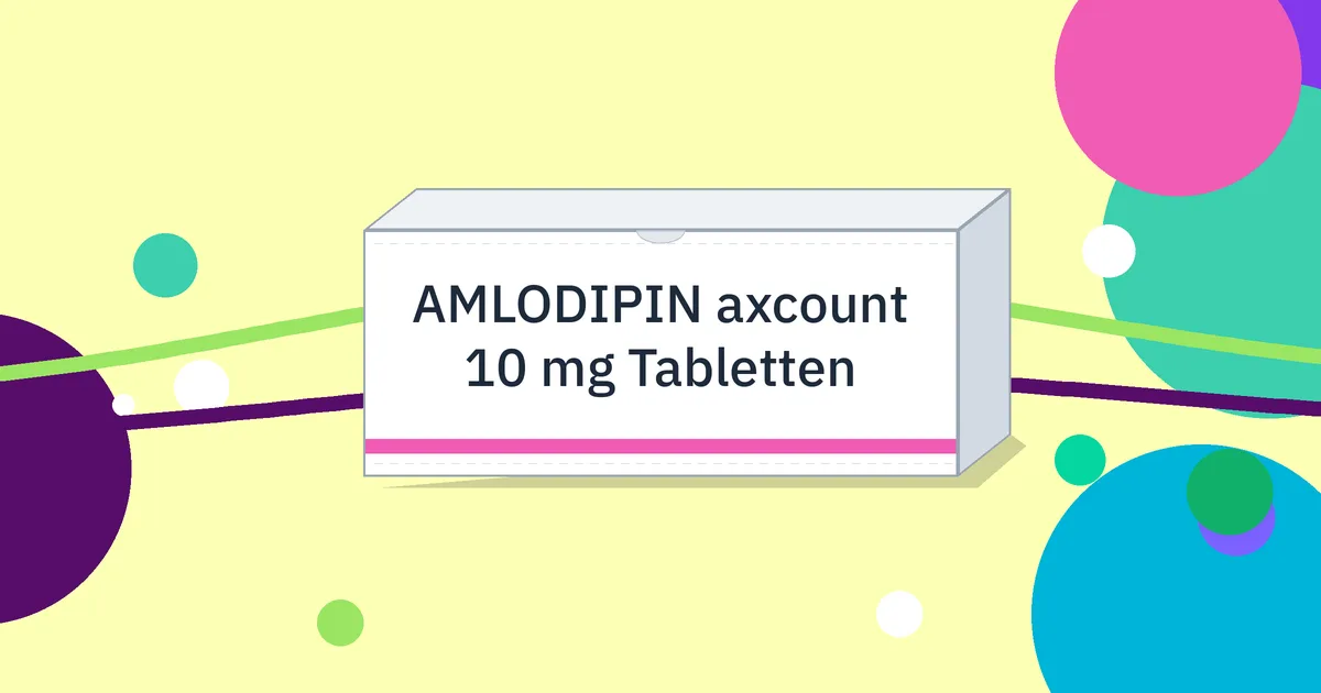 Symbolbild: Packung mit der Aufschrift AMLODIPIN axcount 10 mg Tabletten (PZN 12485712) – Verfügbarkeit und Bezug in Apotheken in Frankfurt am Main