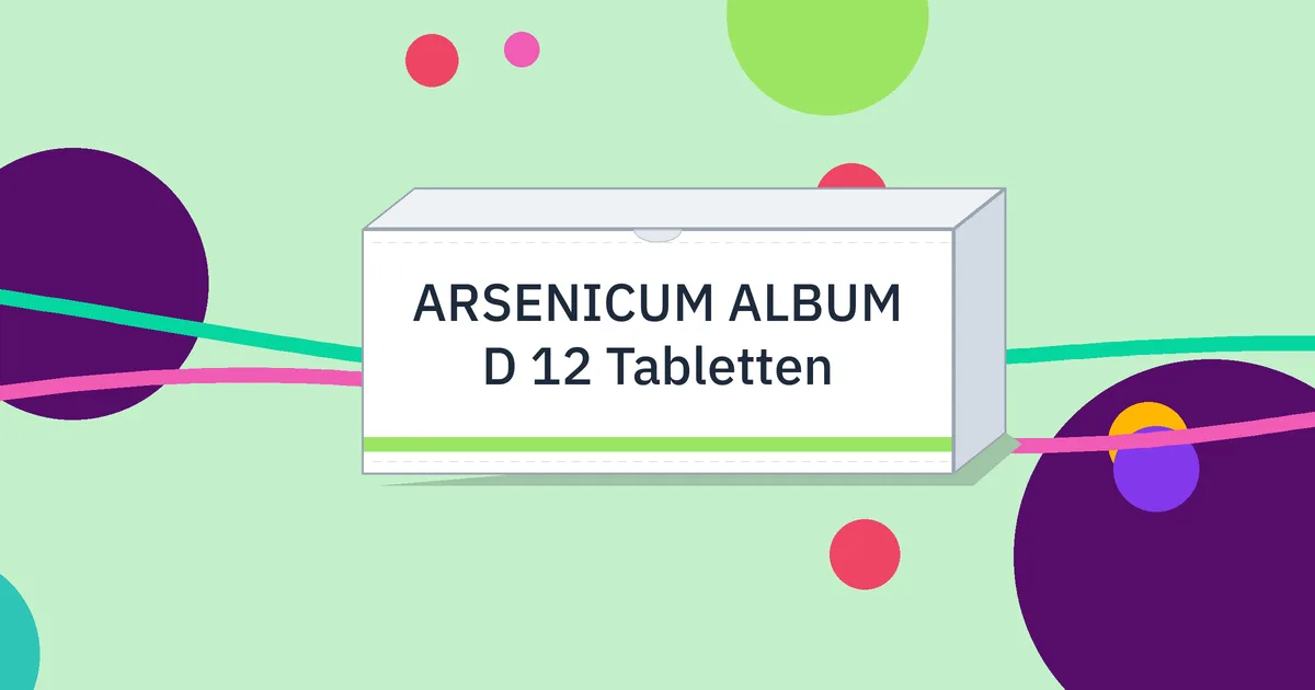 Symbolbild: Packung mit der Aufschrift ARSENICUM ALBUM D 12 Tabletten (PZN 02110508) – Verfügbarkeit und Bezug in Apotheken in Frankfurt am Main