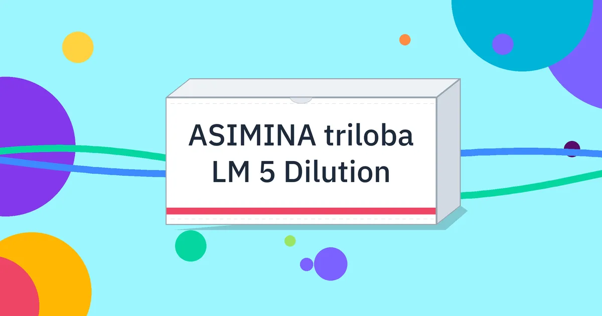 Symbolbild: Packung mit der Aufschrift ASIMINA triloba LM 5 Dilution (PZN 13401781) – Verfügbarkeit und Bezug in Apotheken in Frankfurt am Main