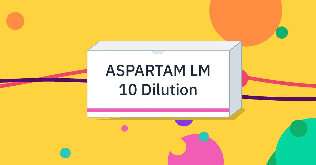 Symbolbild: Packung mit der Aufschrift ASPARTAM LM 10 Dilution (PZN 12781971) – Verfügbarkeit und Bezug in Apotheken in Frankfurt am Main