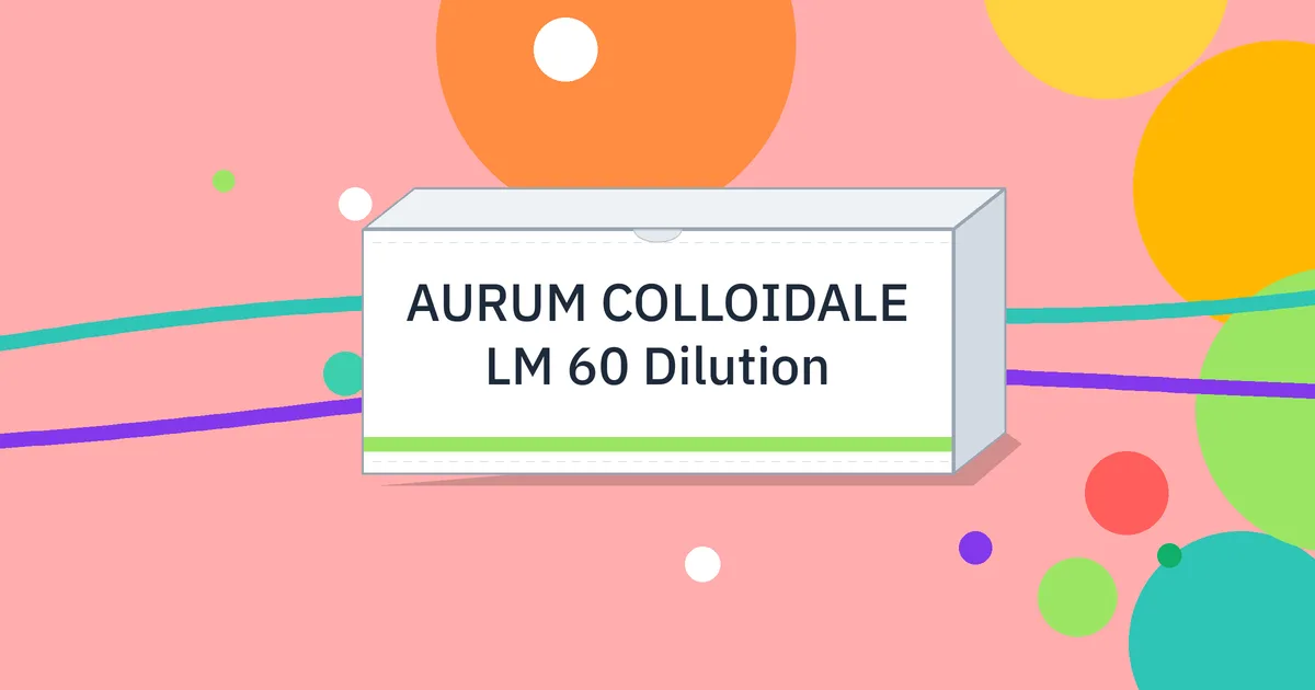 Symbolbild: Packung mit der Aufschrift AURUM COLLOIDALE LM 60 Dilution (PZN 12784484) – Verfügbarkeit und Bezug in Apotheken in Frankfurt am Main