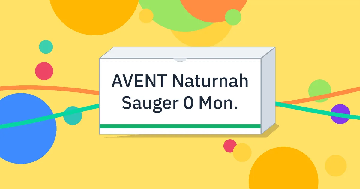 Symbolbild: Packung mit der Aufschrift AVENT Naturnah Sauger 0 Mon. (PZN 02399897) – Verfügbarkeit und Bezug in Apotheken in Frankfurt am Main